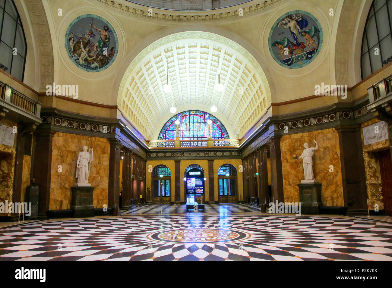 Interior of Kurhaus in Wiesbaden, Hesse, Germany. Wiesbaden is one of ...
