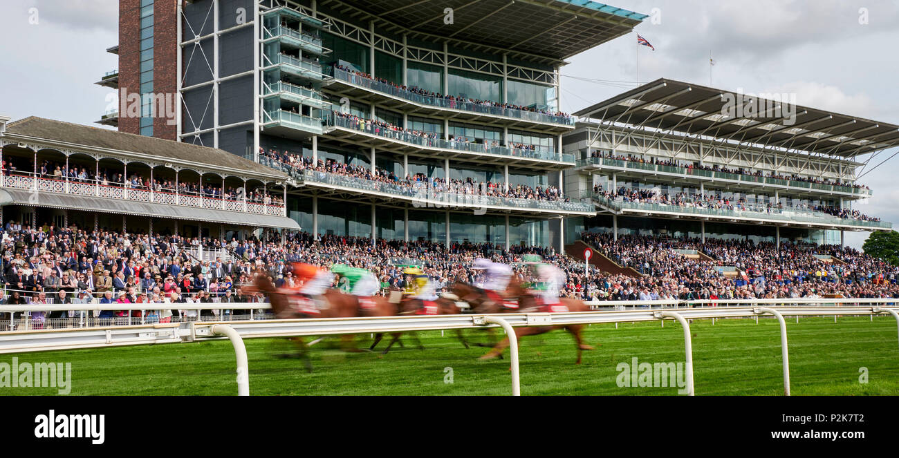 York Races Meeting, York racecourse, North Yorkshire, Northern England ...