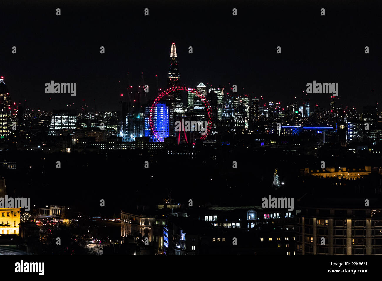 London skyline night neon hi-res stock photography and images - Alamy