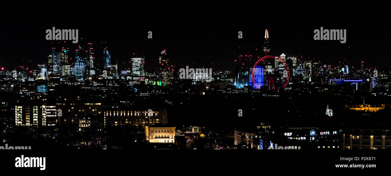 London skyline night neon hi-res stock photography and images - Alamy