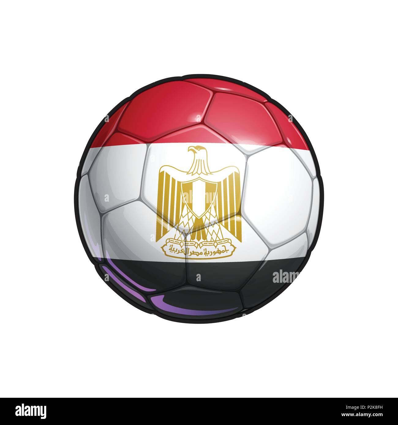 Vector Illustration of a Football – Soccer ball with the Egyptian Flag ...