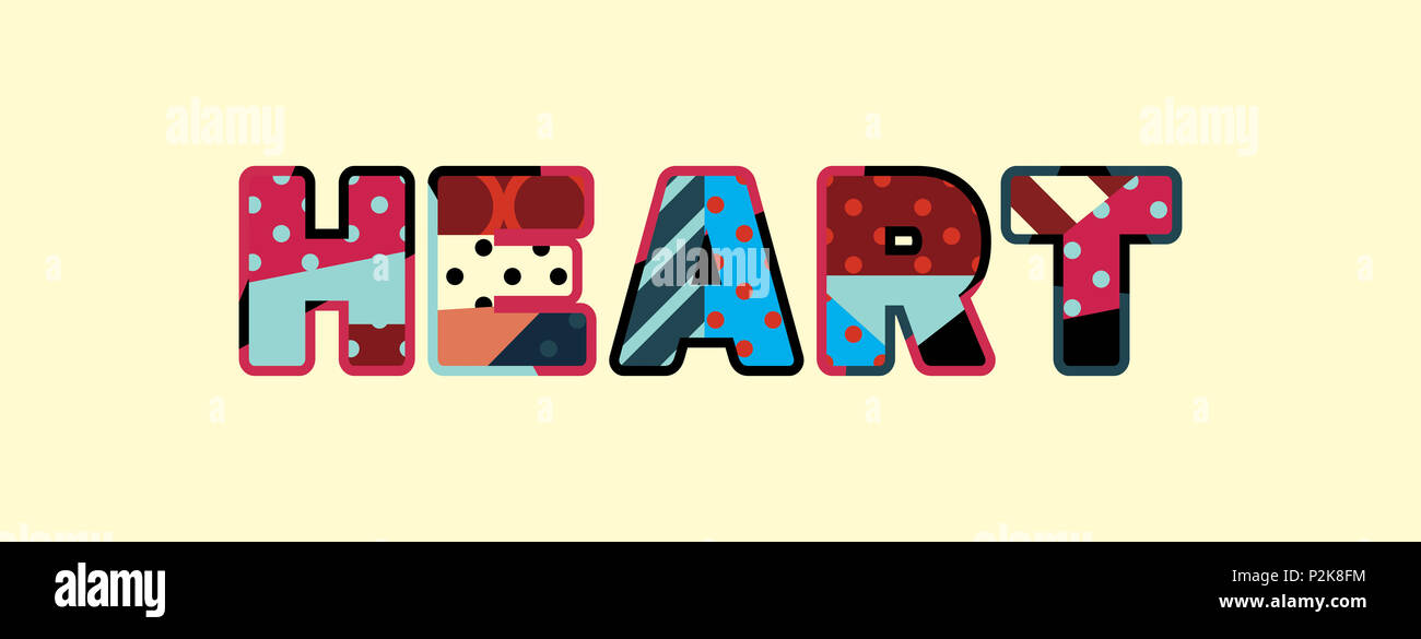 The word HEART concept written in colorful abstract typography Stock Photo - Alamy