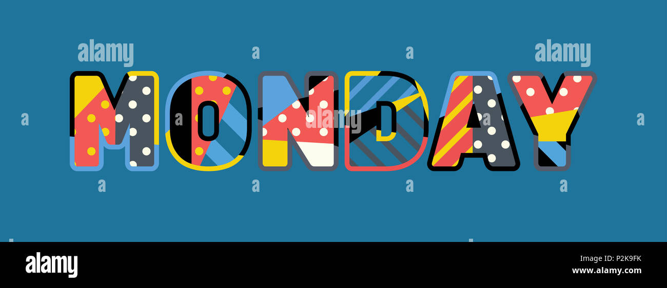 The word " " concept written in colorful abstract typography Stock ...