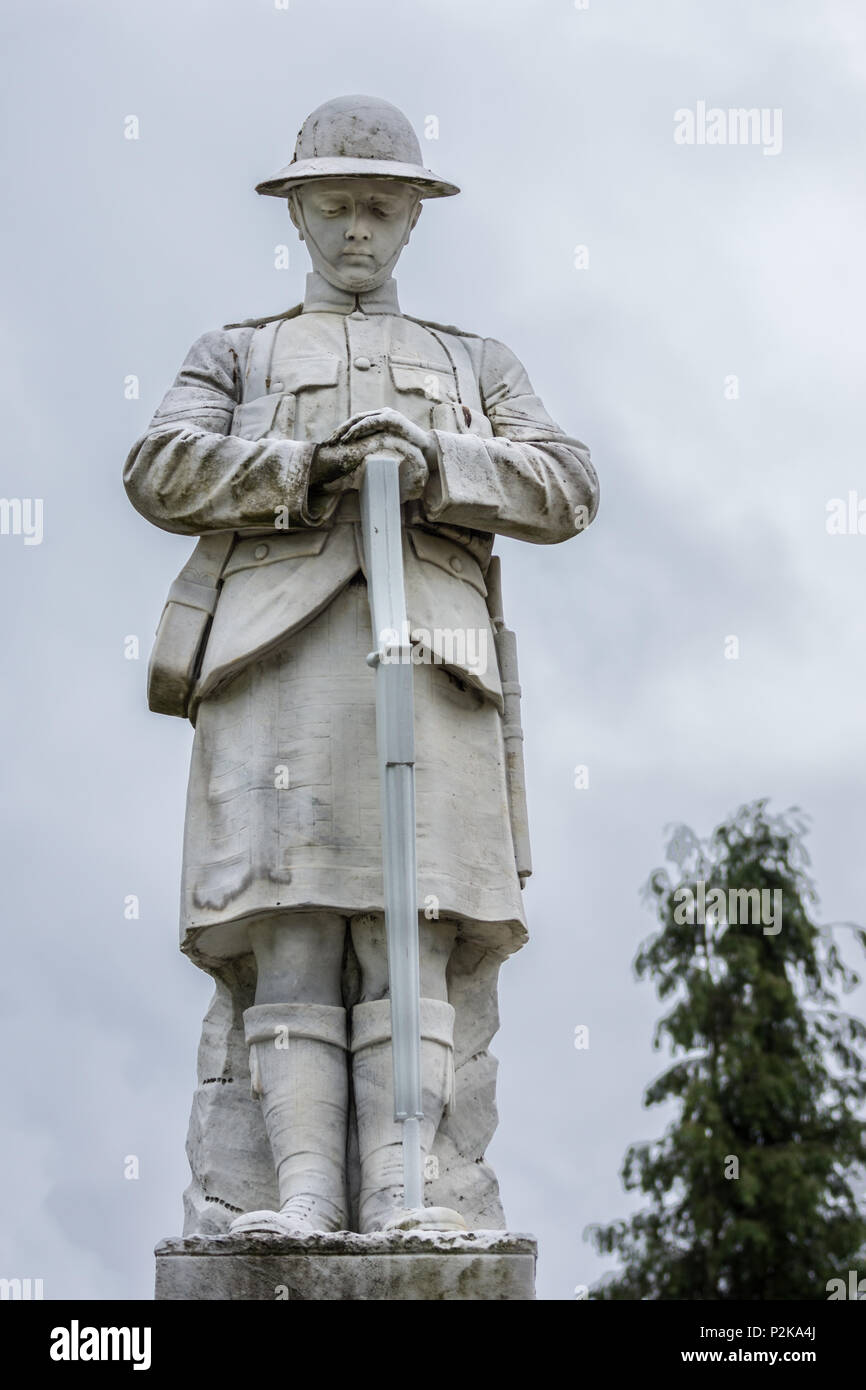 Fort William, Scotland - June 11, 2012: Closeup of white stone war ...