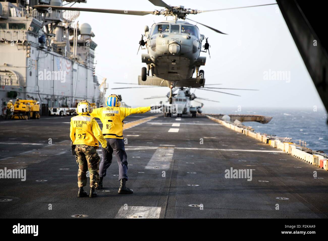 A U.S. Navy MH-60S Sea Hawk with Helicopter Sea Combat Squadron (HSC ...