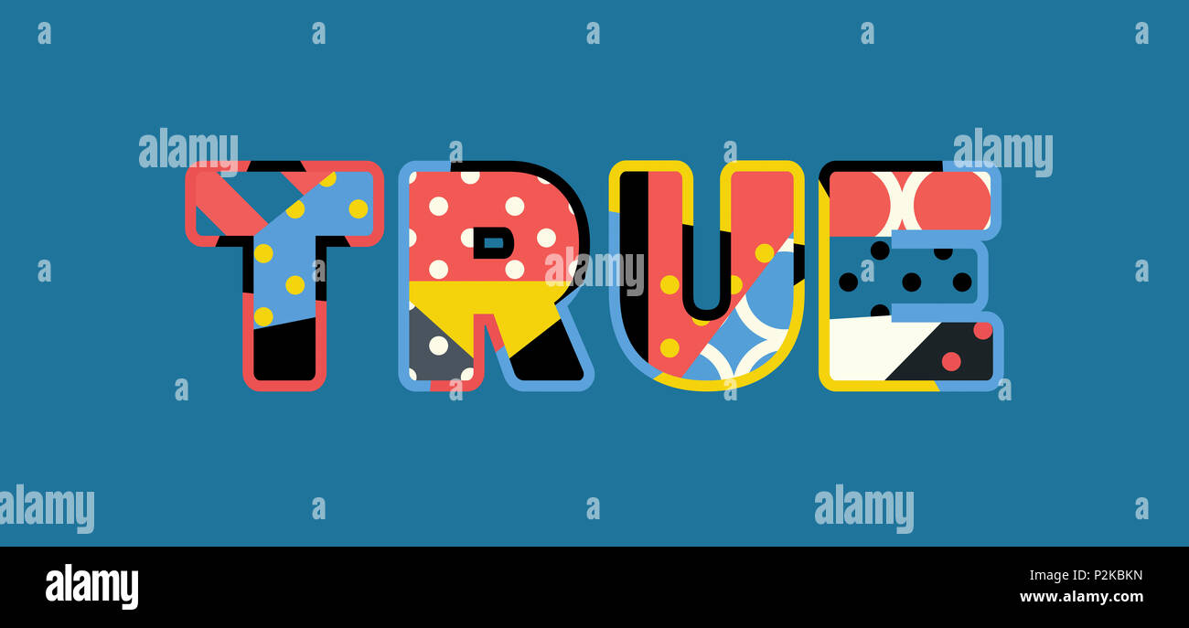 The word " " concept written in colorful abstract typography Stock ...