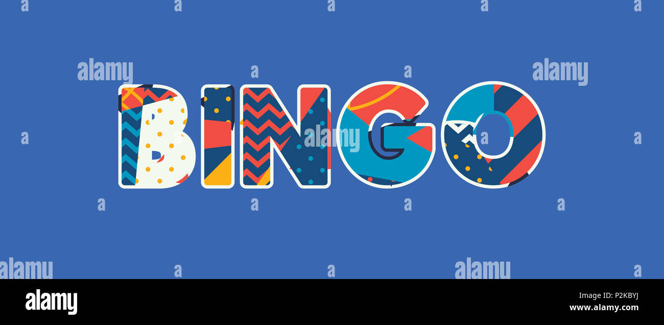 The word BINGO concept written in colorful abstract typography Stock ...