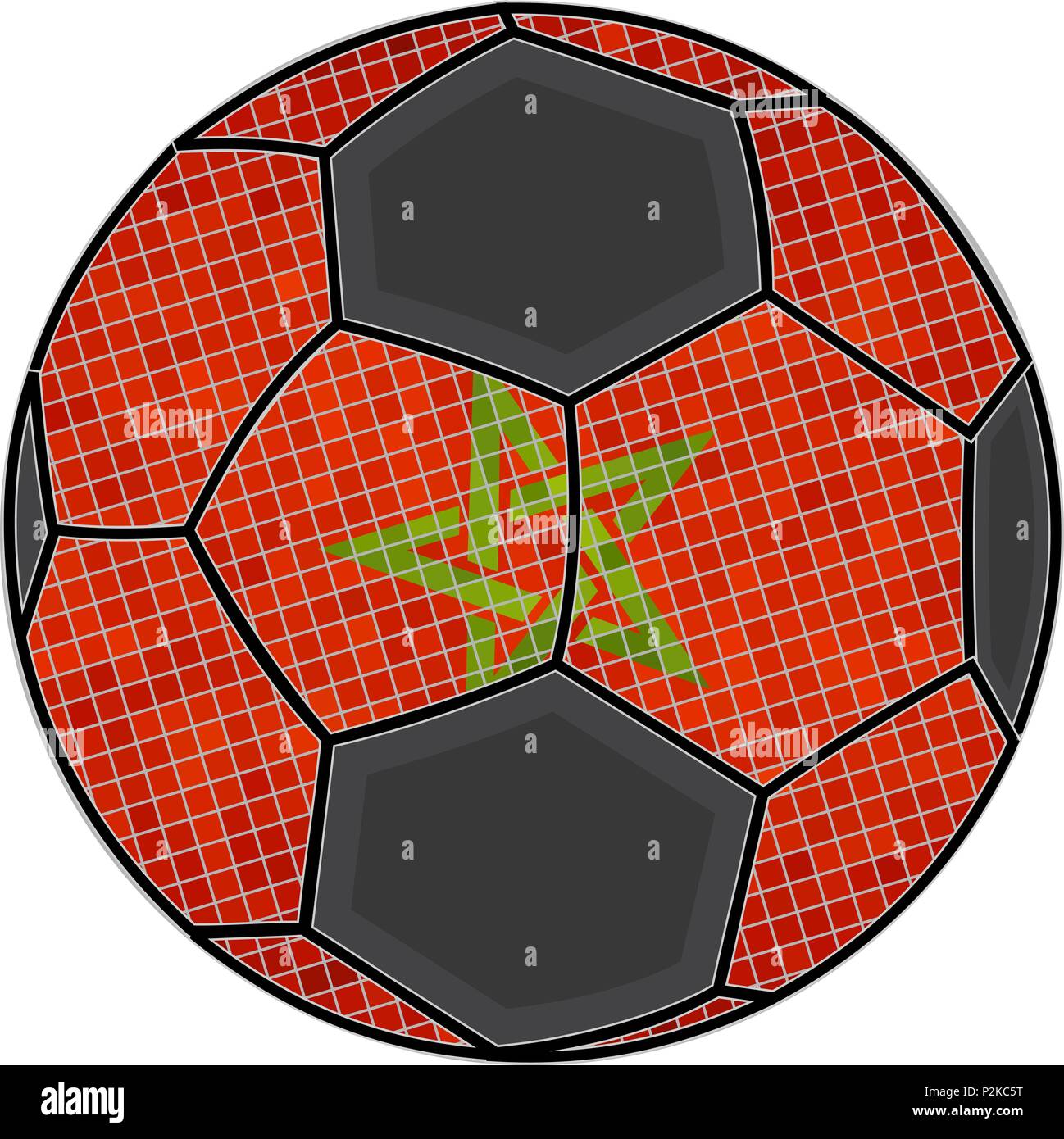Morocco flag with soccer ball background - Illustration, Soccer ...
