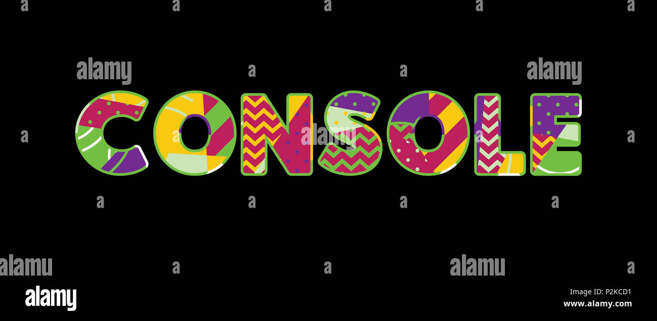 Word console concept written hi-res stock photography and images - Alamy