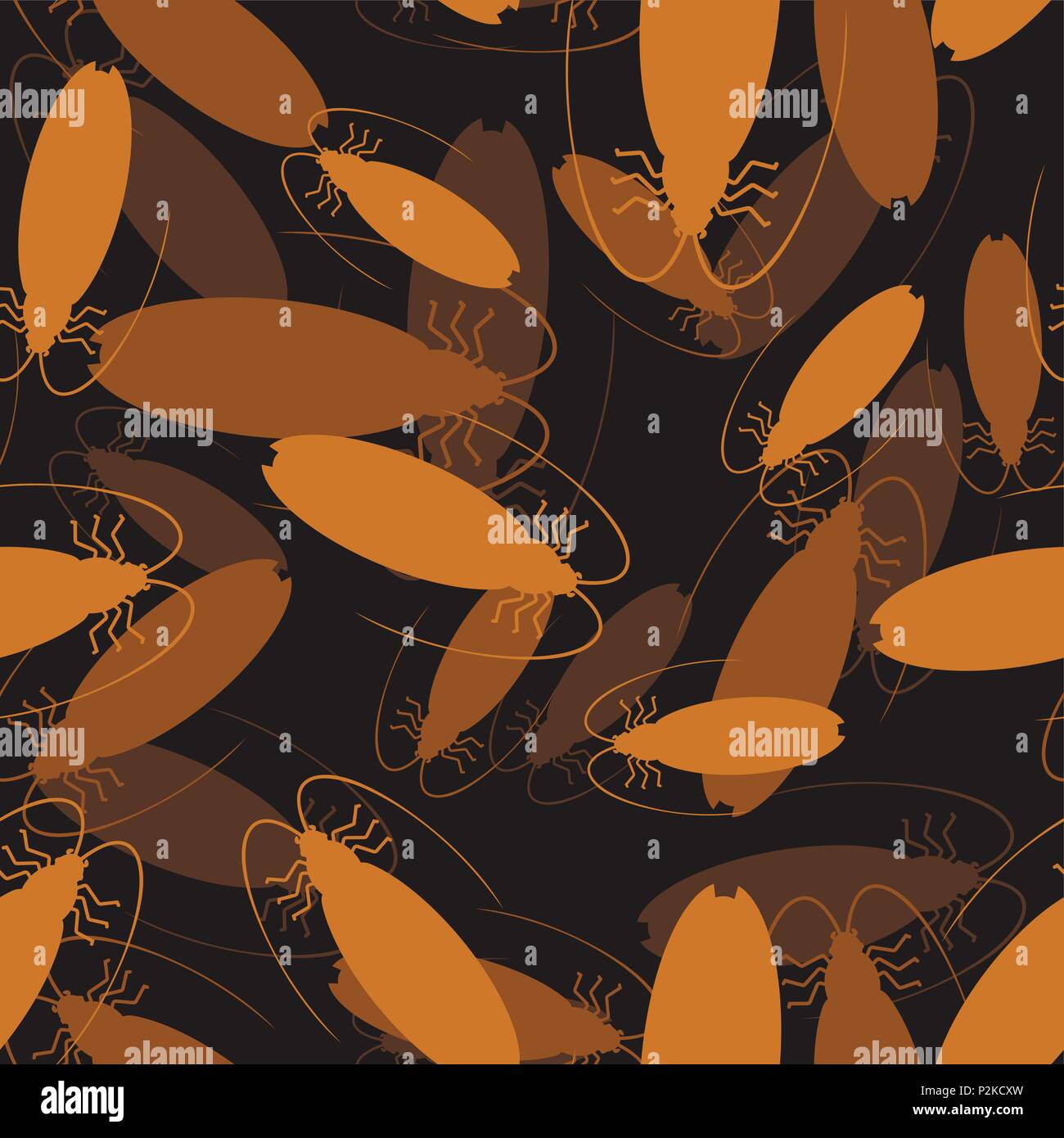Cockroach pattern seamless. Insect background. Beetle ornament. Bug ...