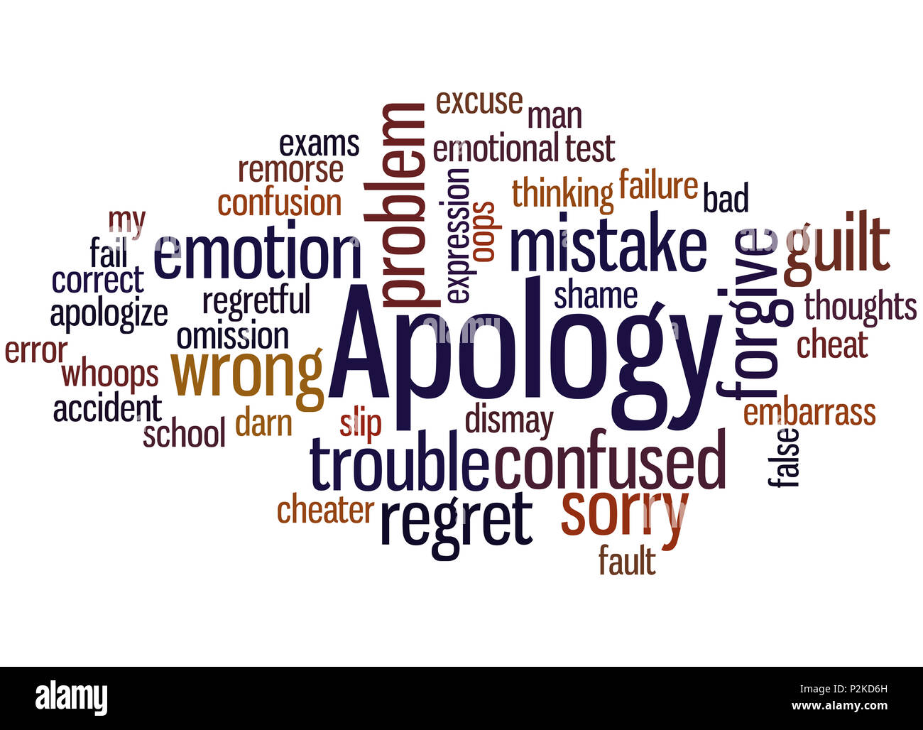 Apology, word cloud concept on white background Stock Photo - Alamy
