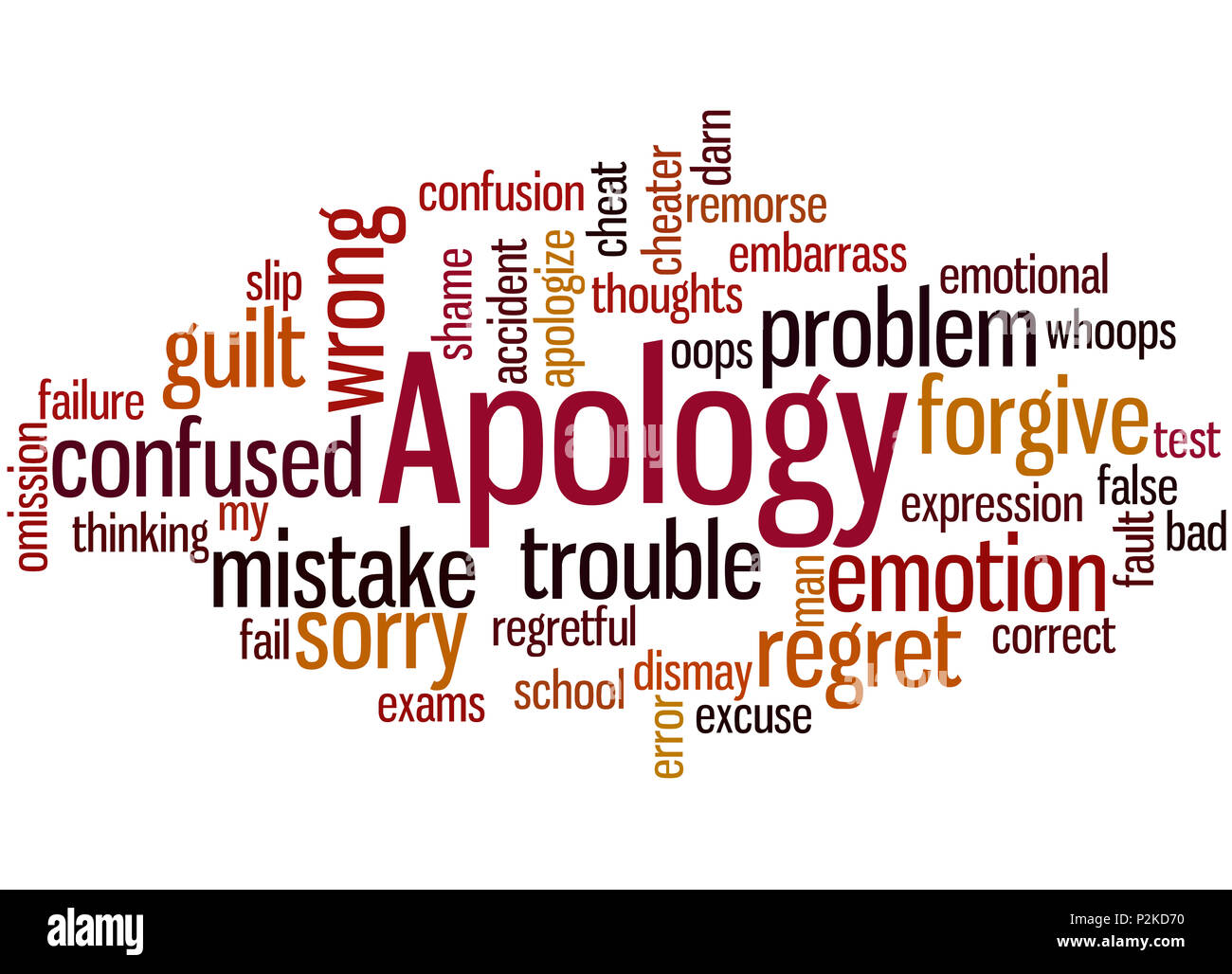 Apology, word cloud concept on white background Stock Photo - Alamy