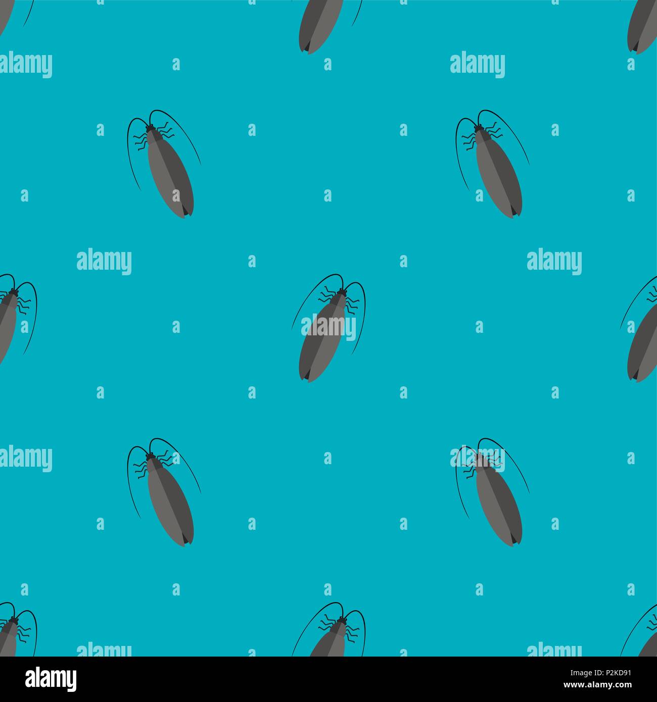 Cockroach pattern seamless. Insect background. Beetle ornament. Bug ...