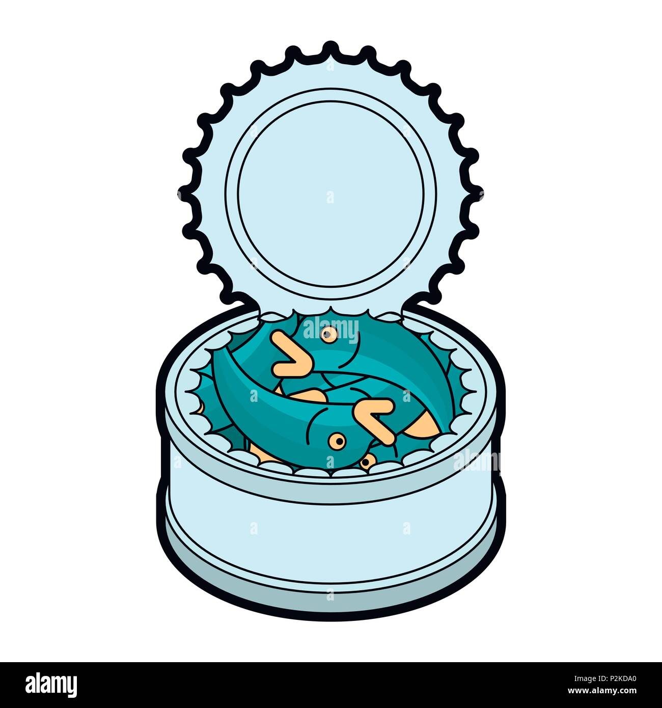 Canned fish isolated. Tin fish Vector illustration Stock Vector Image ...