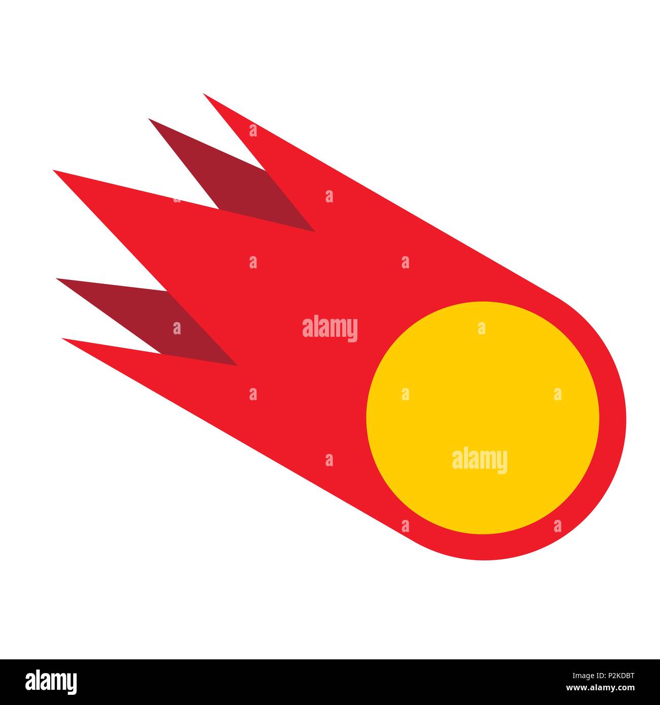 Meteorite isolated. Fire ball geometry. Vector illustration Stock ...