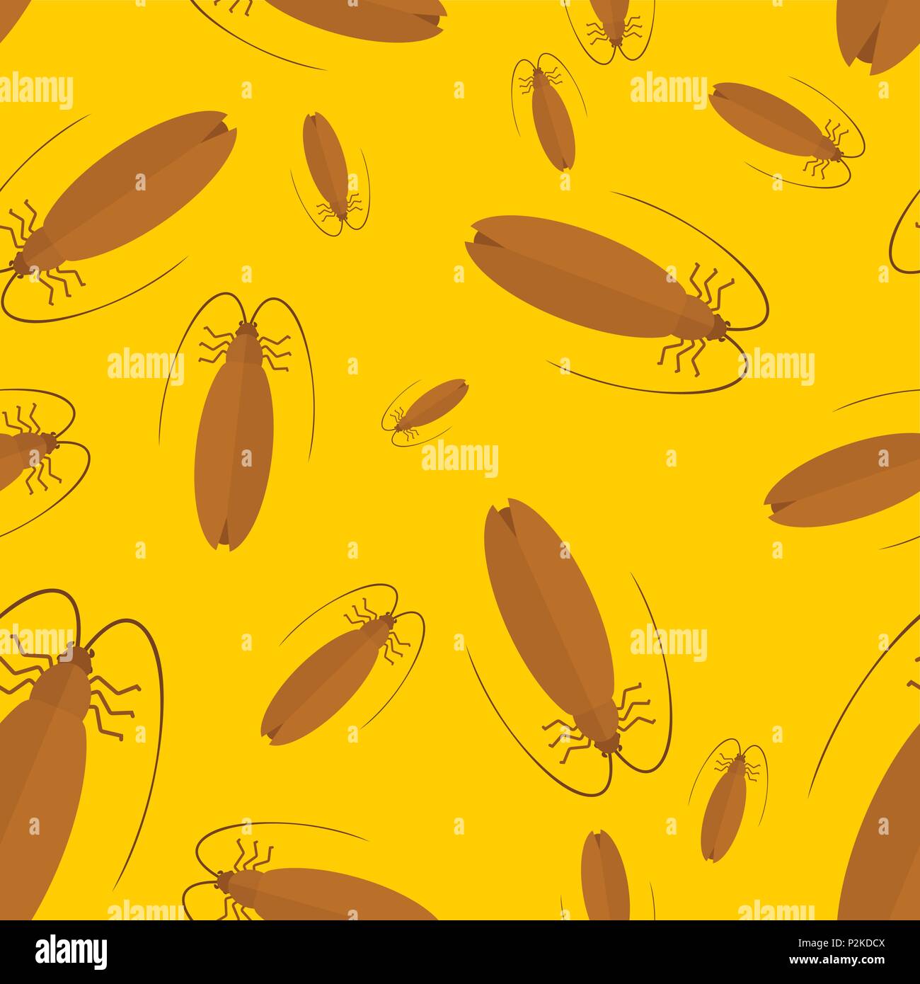 Cockroach pattern seamless. Insect background. Beetle ornament. Bug ...