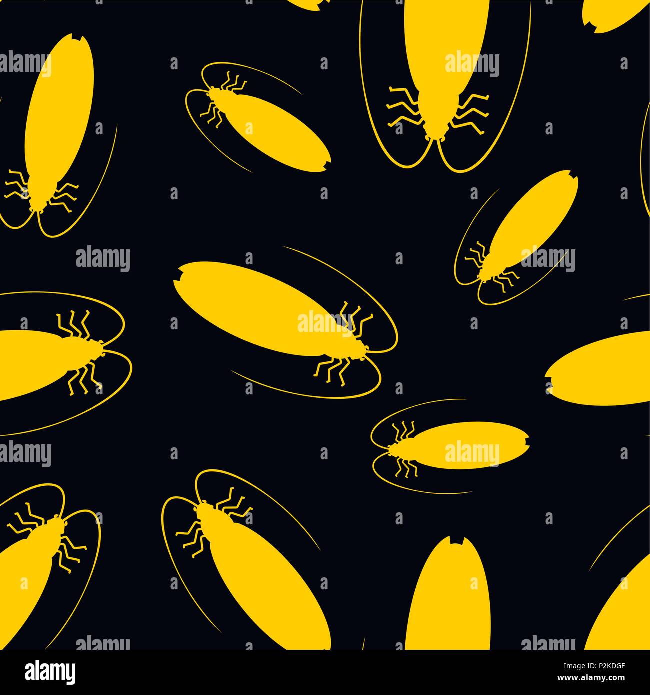 Cockroach pattern seamless. Insect background. Beetle ornament. Bug ...