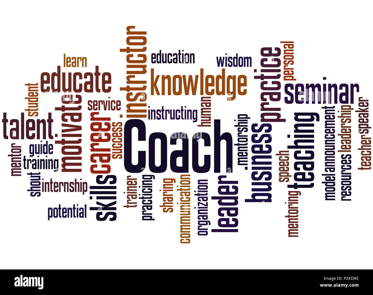 Coach, word cloud concept on white background Stock Photo - Alamy