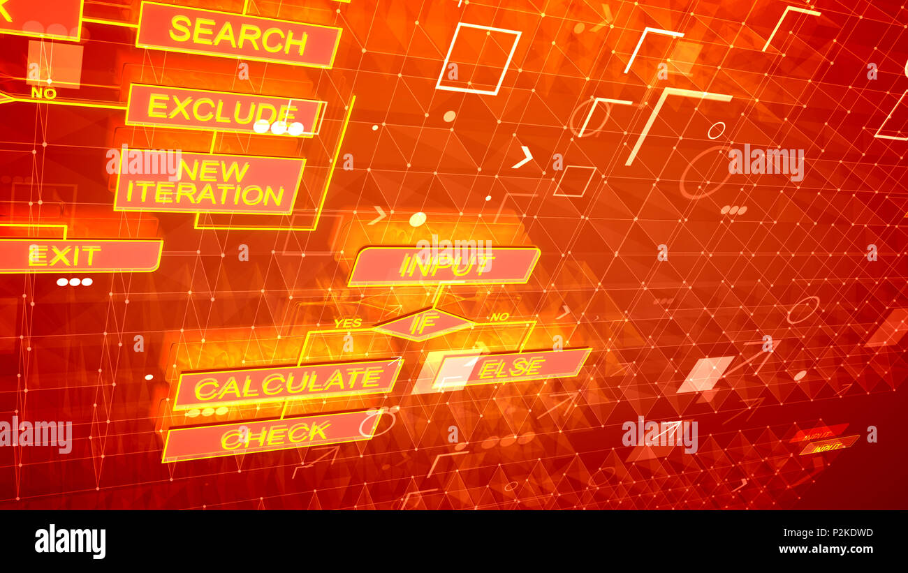 A luxury 3d illustration of electronic algorithms shimmering in the ...