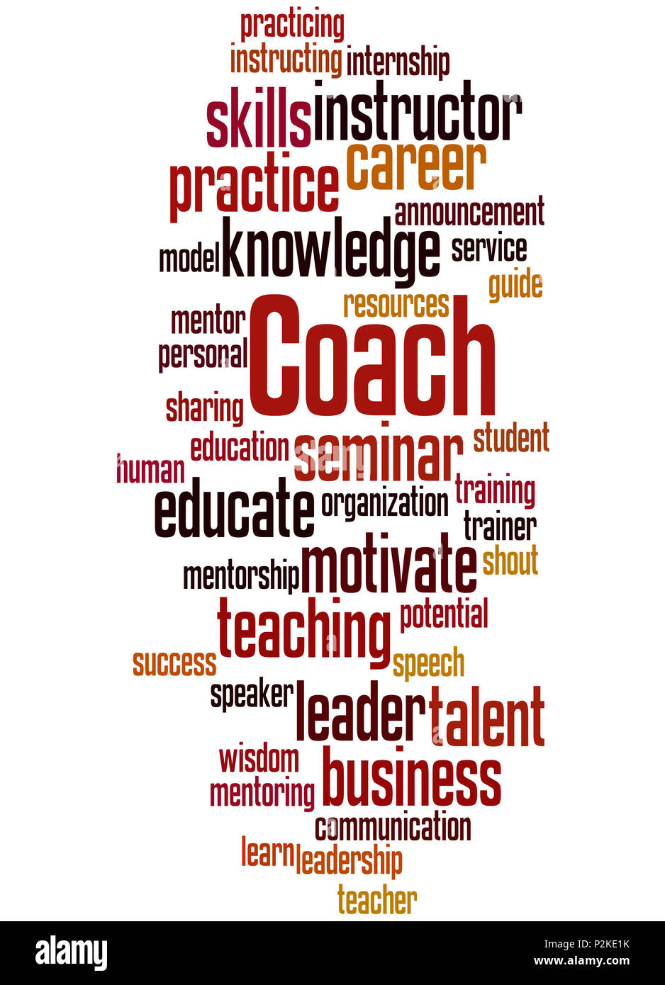 Coach, word cloud concept on white background Stock Photo - Alamy