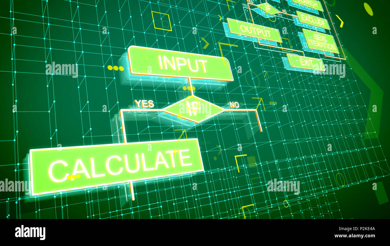 Digital flowchart abstract blue background hi-res stock photography and ...
