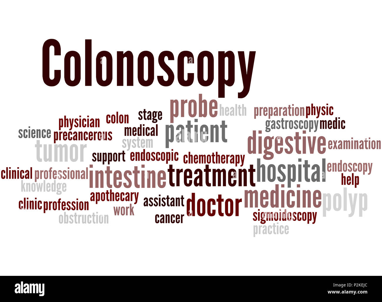 Colonoscopy, word cloud concept on white background Stock Photo - Alamy