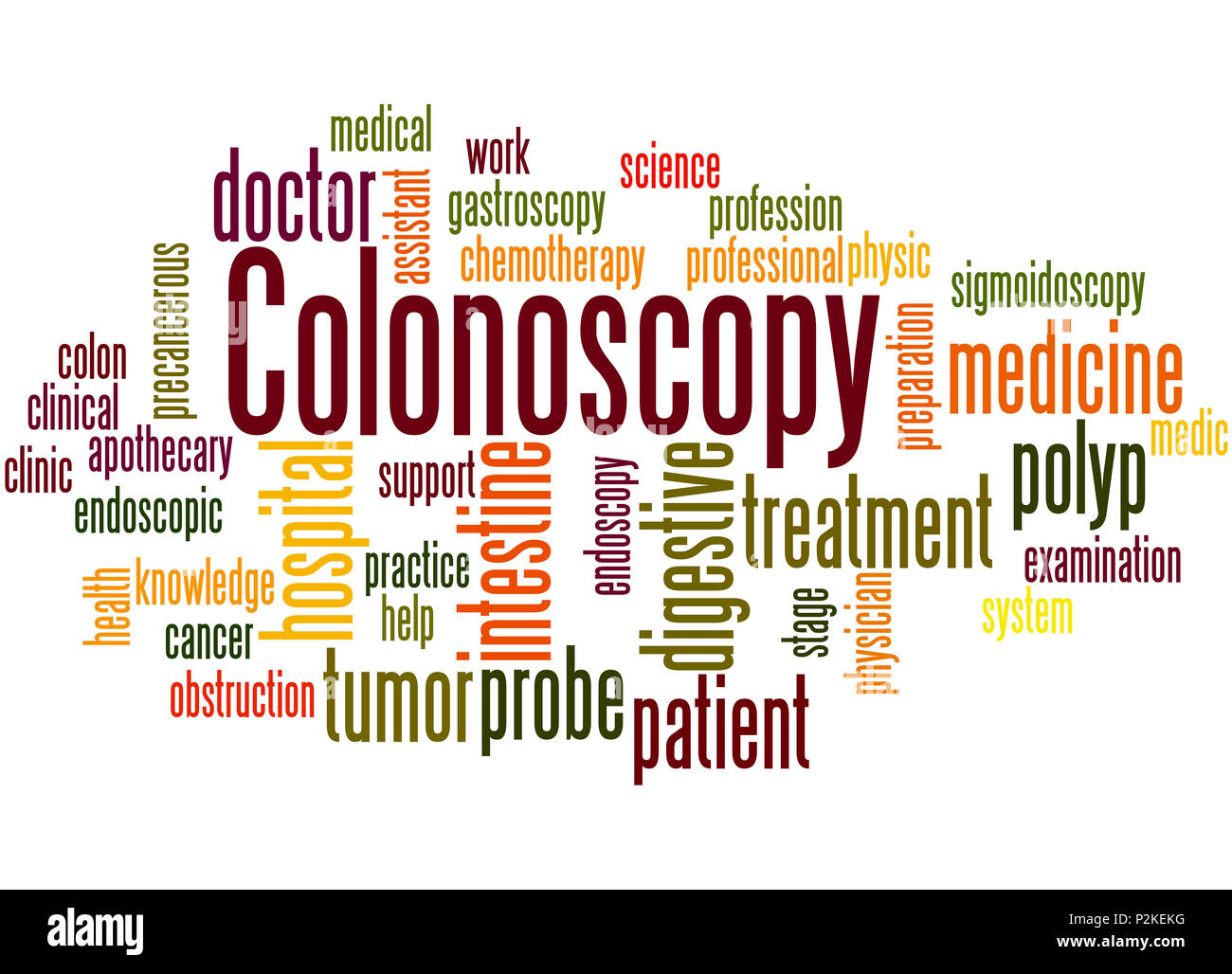 Colonoscopy, word cloud concept on white background Stock Photo - Alamy
