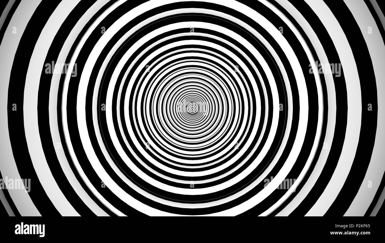 A hypnotic 3d illustration of a symmetrical illusion formed by black ...