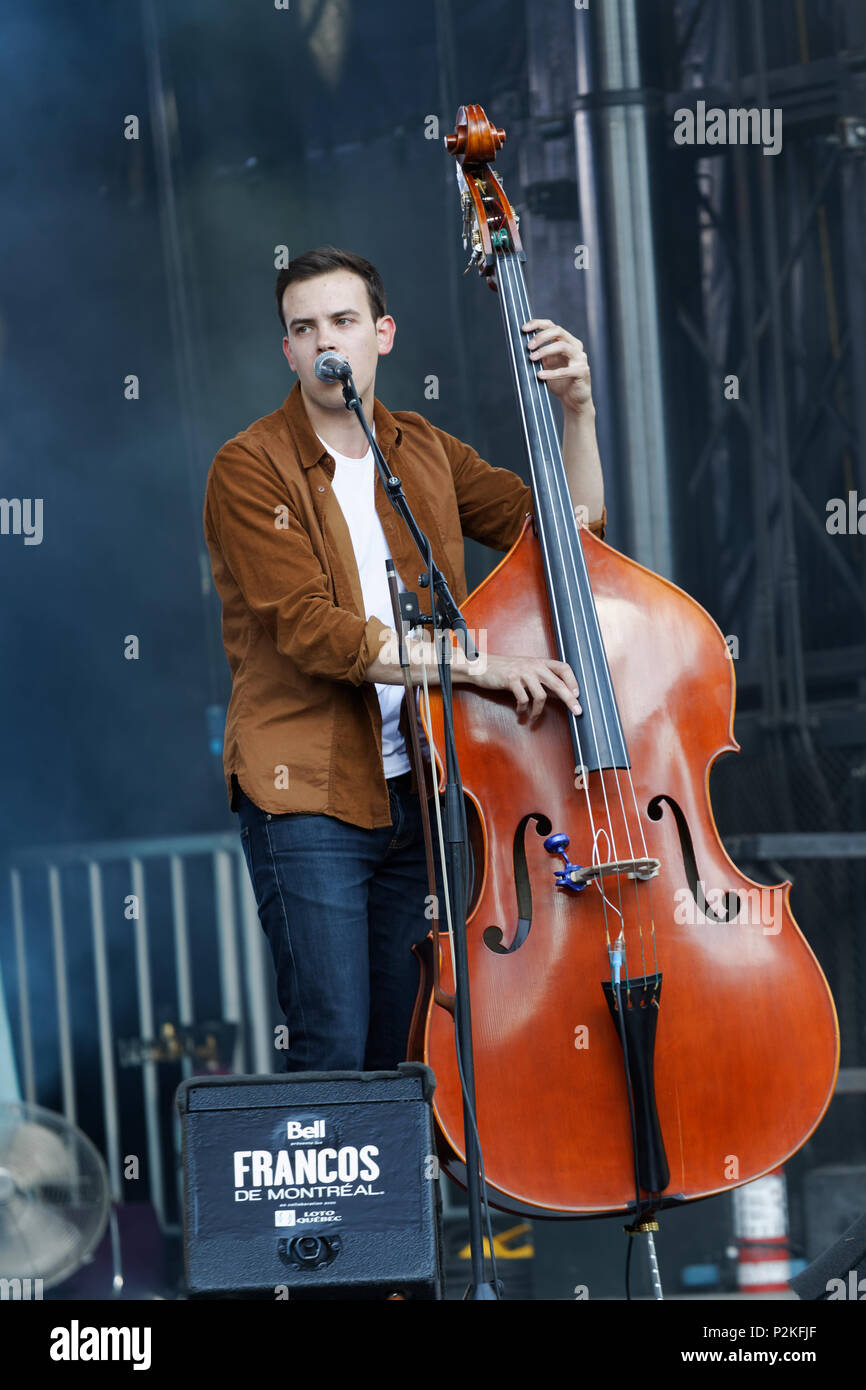 Montreal, Canada. 6/11/2018.Paul Cournoyer of Post Script perform on ...