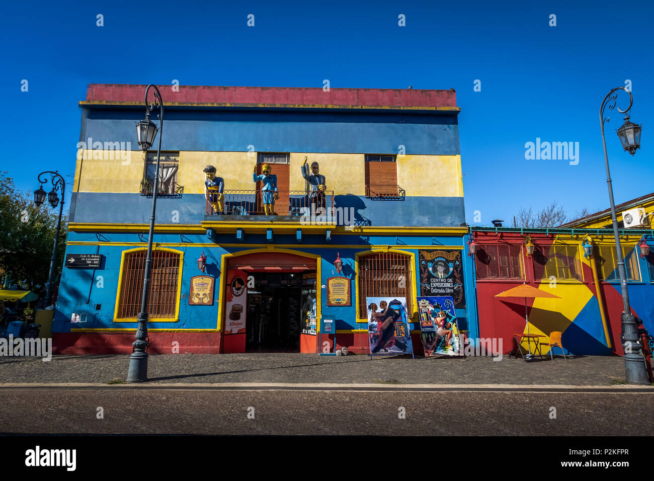 Colorful buildings at La Boca neighborhood - Buenos Aires, Argentina ...