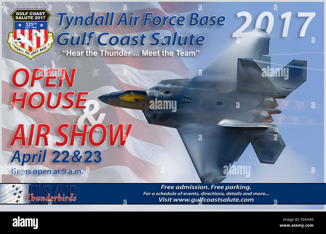 Air Show poster used for the 2017 Gulf Coast Salute Airshow Stock Photo ...