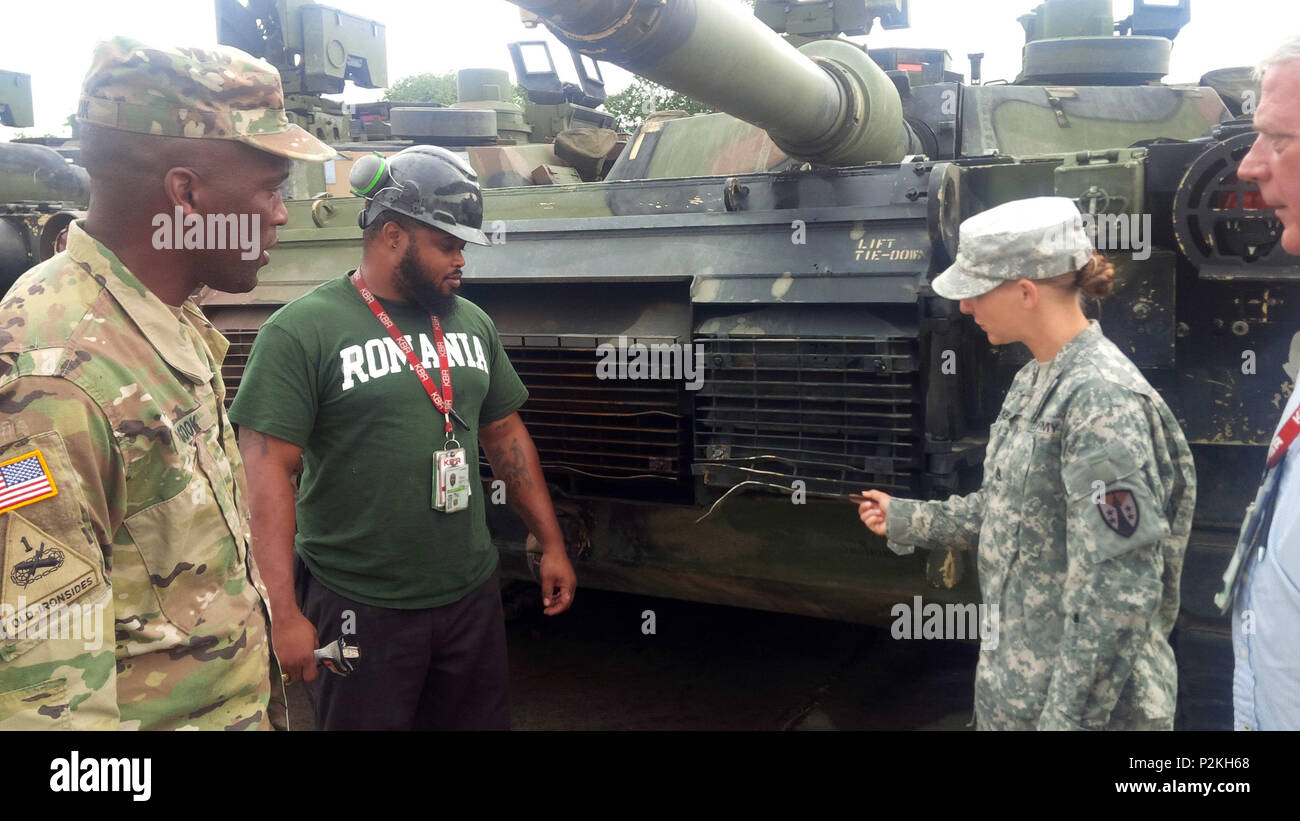 Staff Sgt. Danielle Milke, right, does a walk-through inspection of a ...