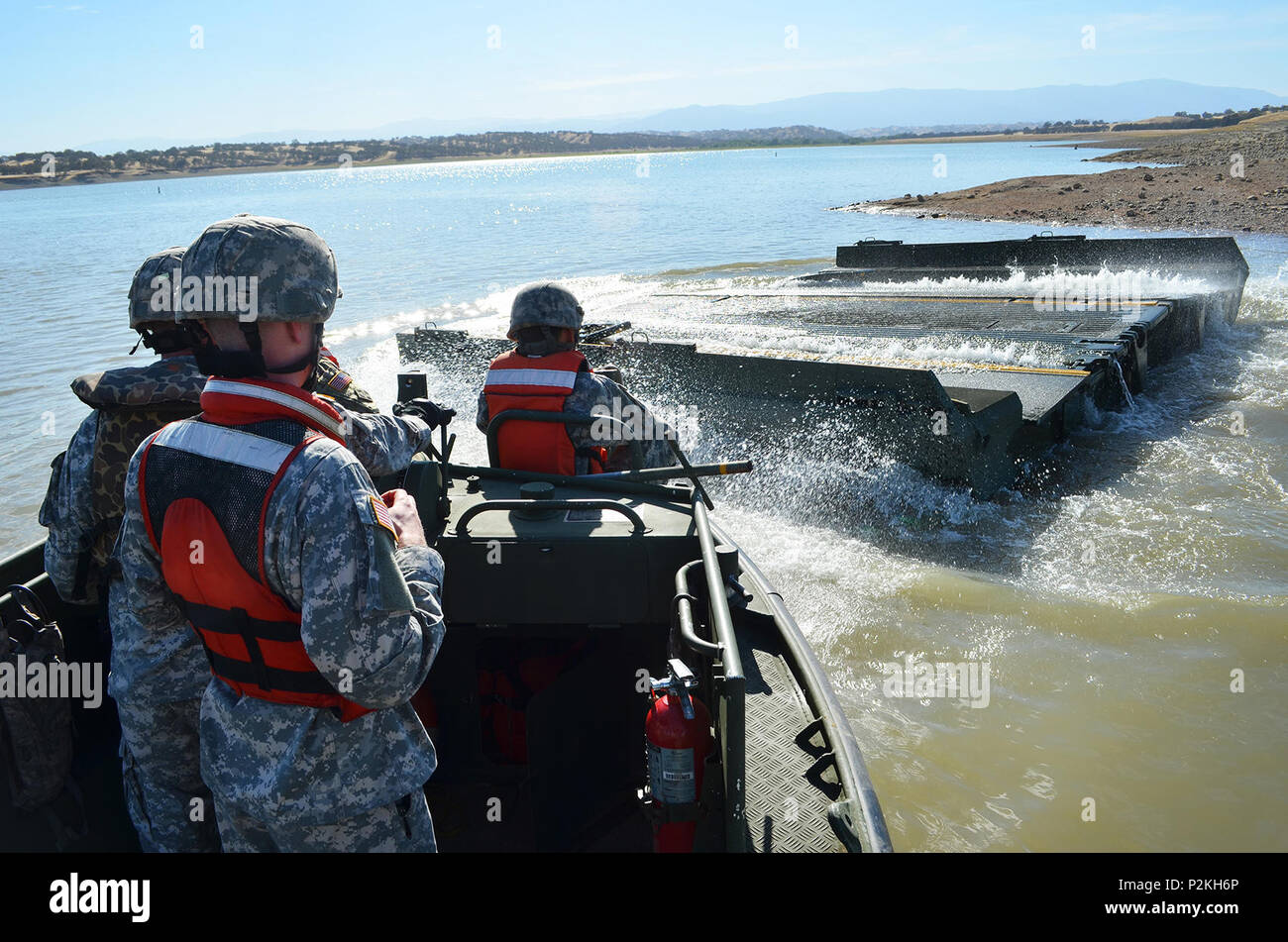 California Army National Guard members of the 132nd Multi-Role Bridge ...