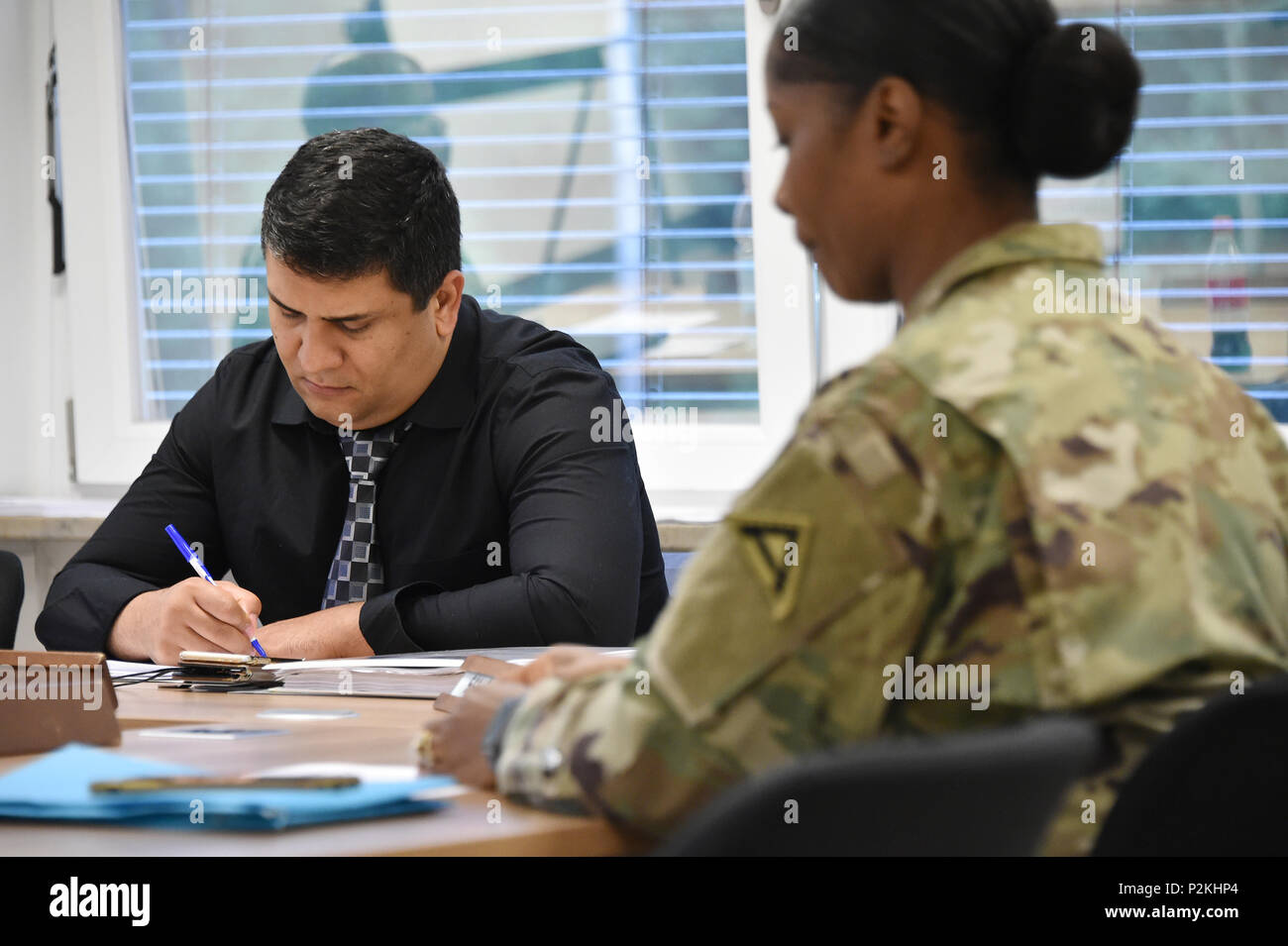 An Observer, left, of the U.S. Army Training and Doctrine Command’s ...