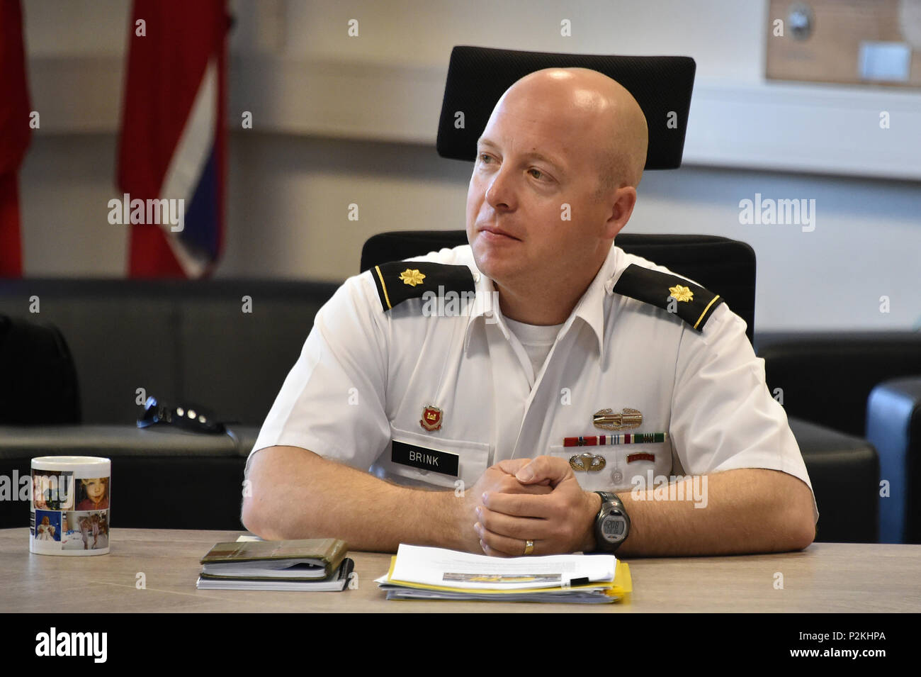 U.S. Army Maj. Francis G. Brink, Chief of 7th Army Combined Arms ...
