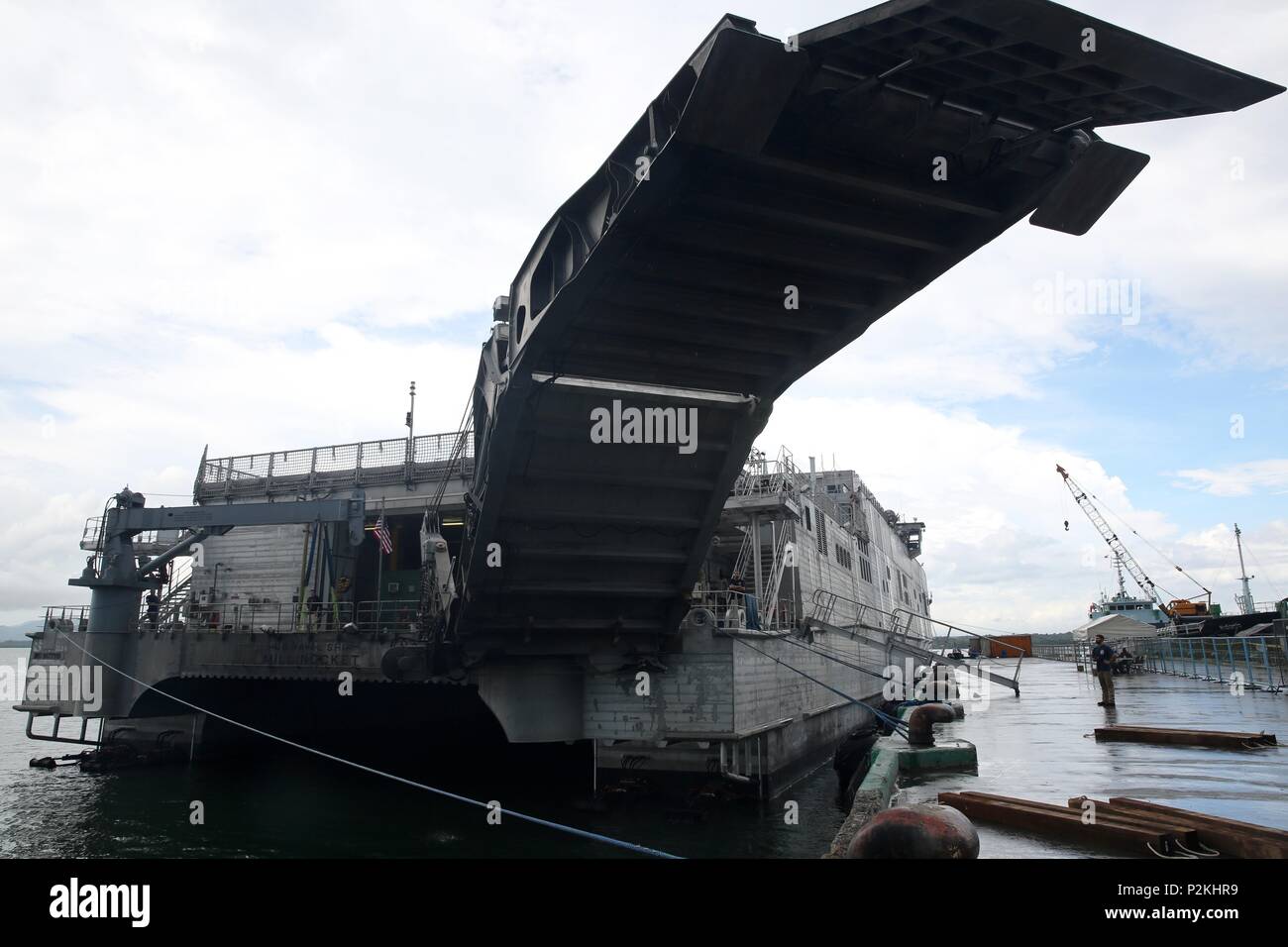 Expeditionary fast transport ship usns millinocket t epf 3 hi-res stock ...