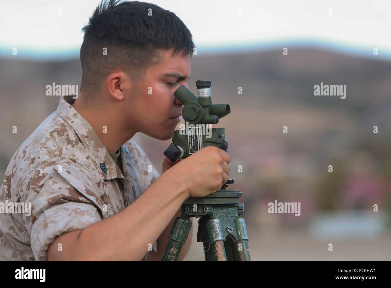 Sergeant Jose Flores, a sensor team chief with Headquarters Battery ...