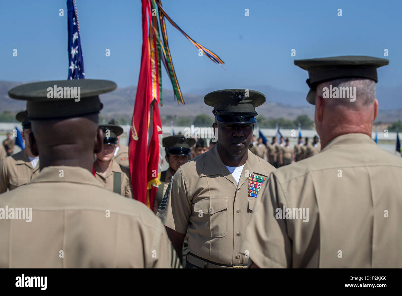 Sgt. Maj. Reginald Robinson, outgoing sergeant major, Marine Corps Air ...