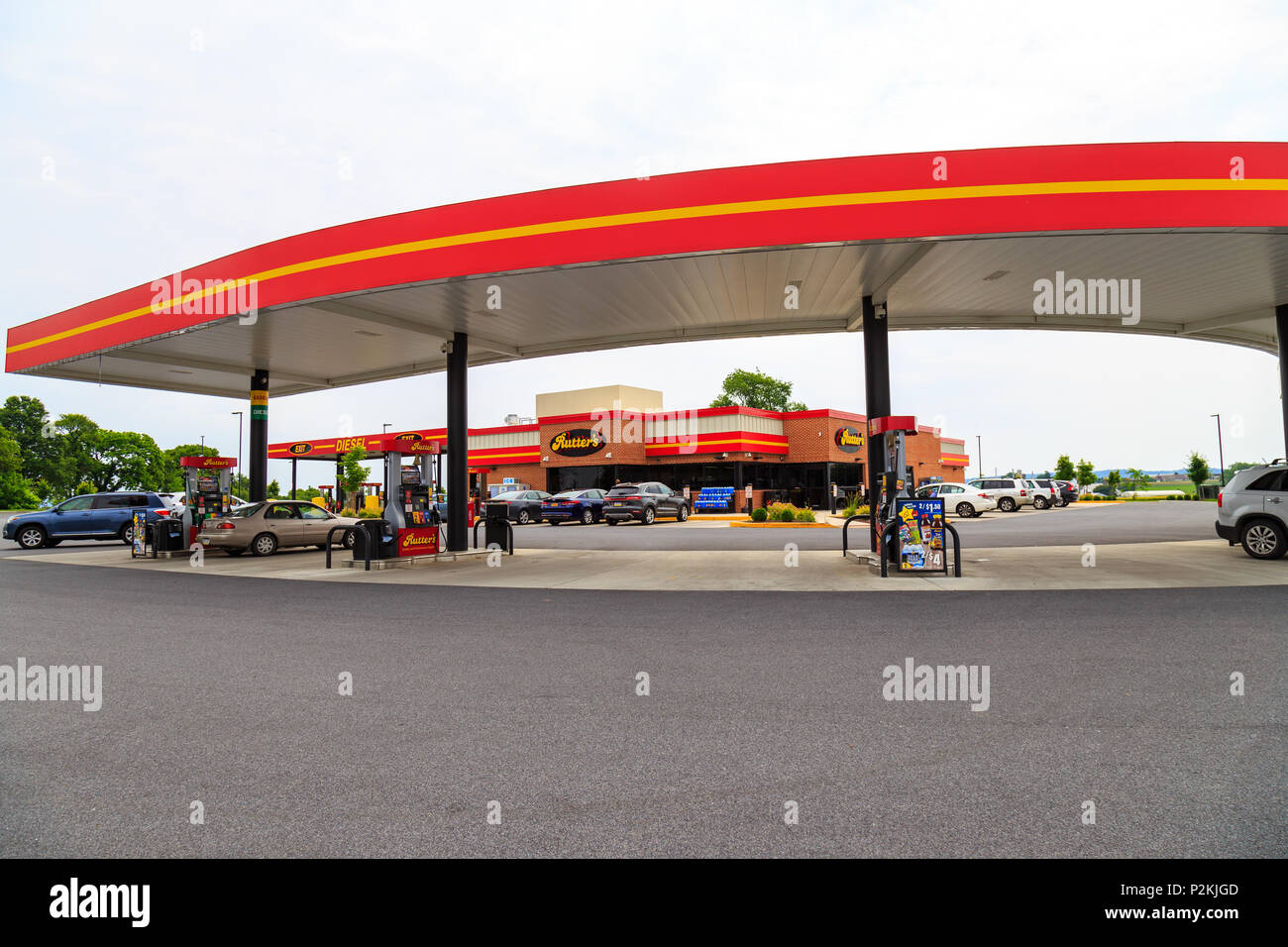 Strasburg, PA, USA - June 9, 2018: Rutter’s is an American convenience ...