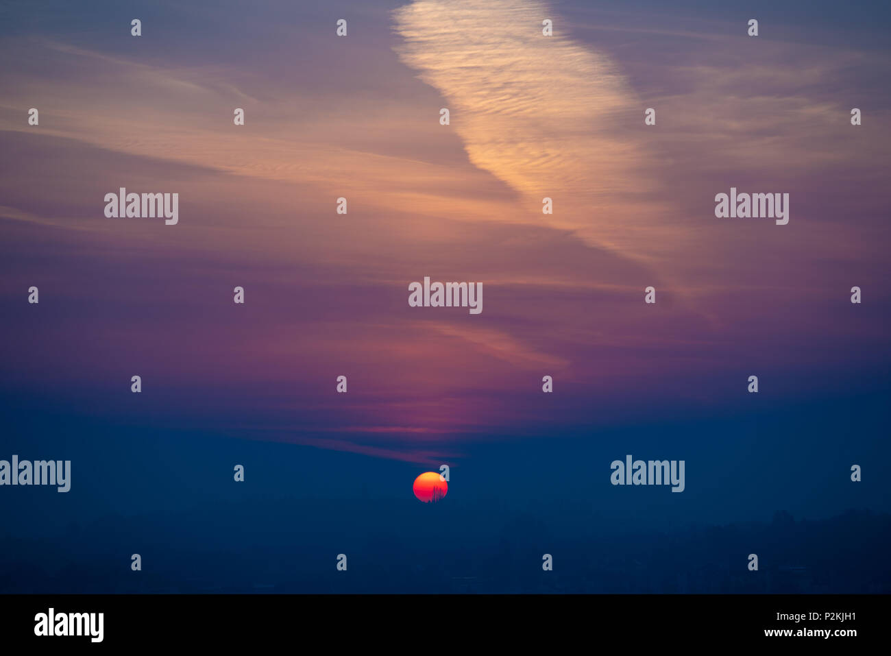 Sunset sky background Stock Photo - Alamy