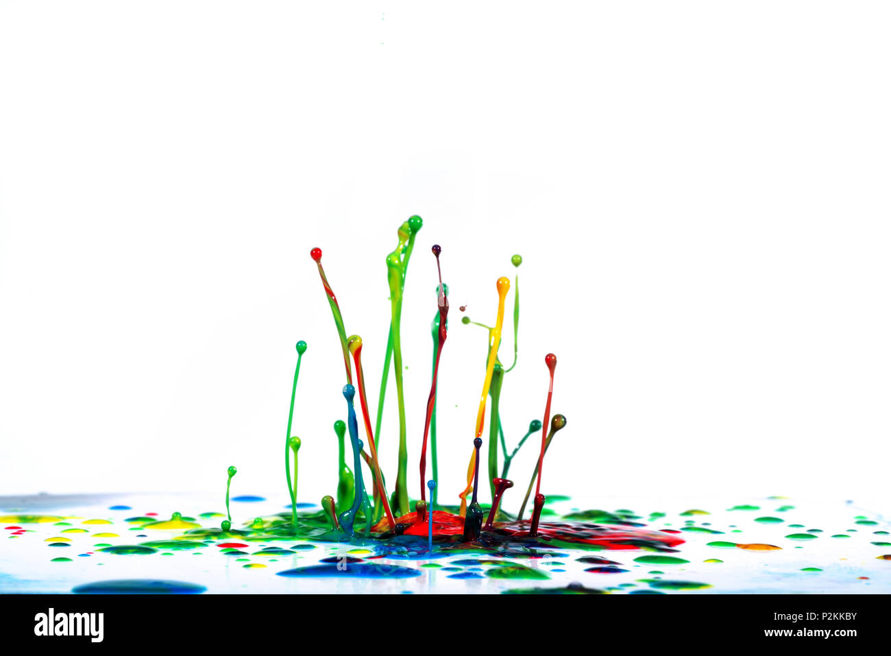 Isolated shot of paint splashing on white Stock Photo - Alamy