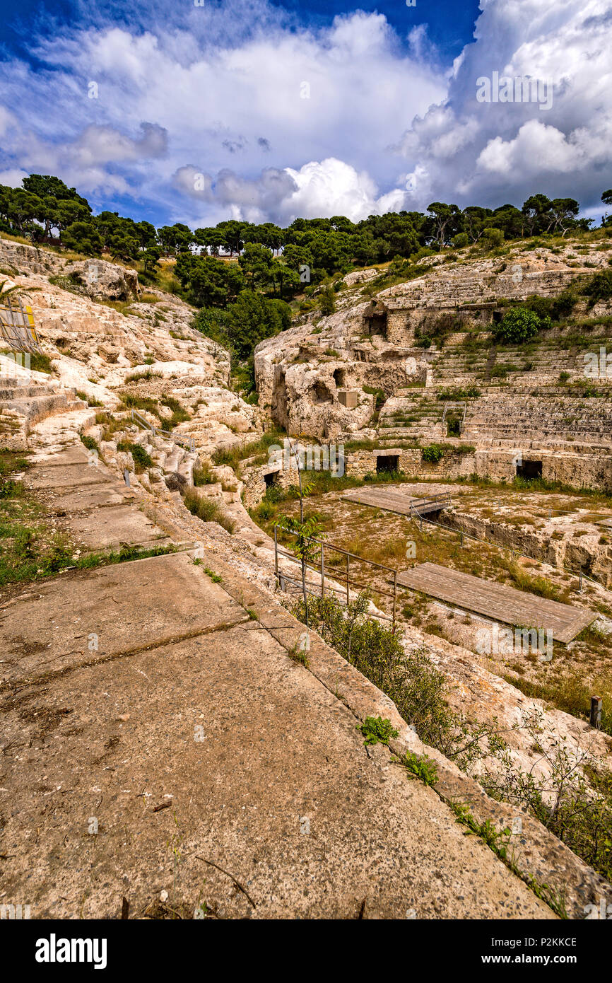 Sardinia Cagliari Stampace district Roman amphitheater sec.II d.c Stock ...
