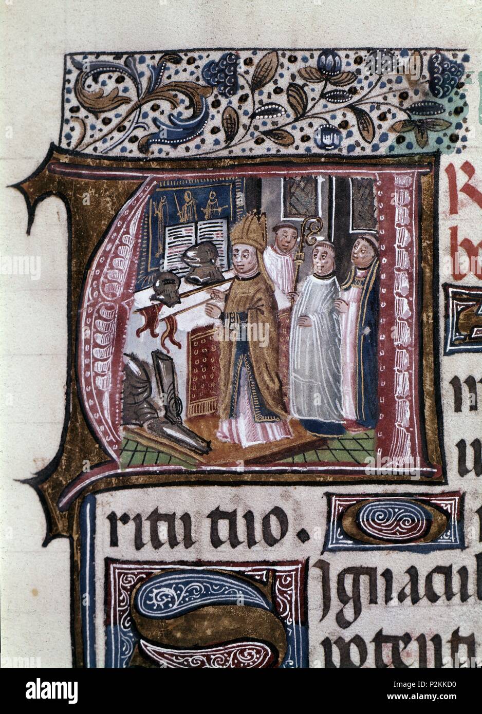 PONTIFICAL ROMANO BENDICIENDO ARMADURAS. Location: BIBLIOTECA NACIONAL ...