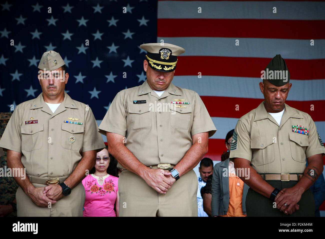 MARINE CORPS BASE HAWAII – (From left to right) Cmdr. Tony Chavez, the ...