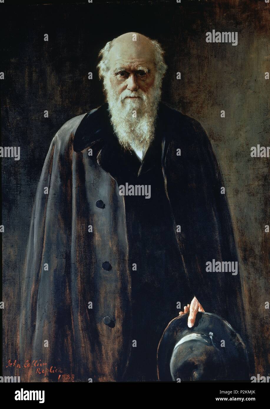 English school. Portrait de Charles Robert Darwin (1809-1882), English ...