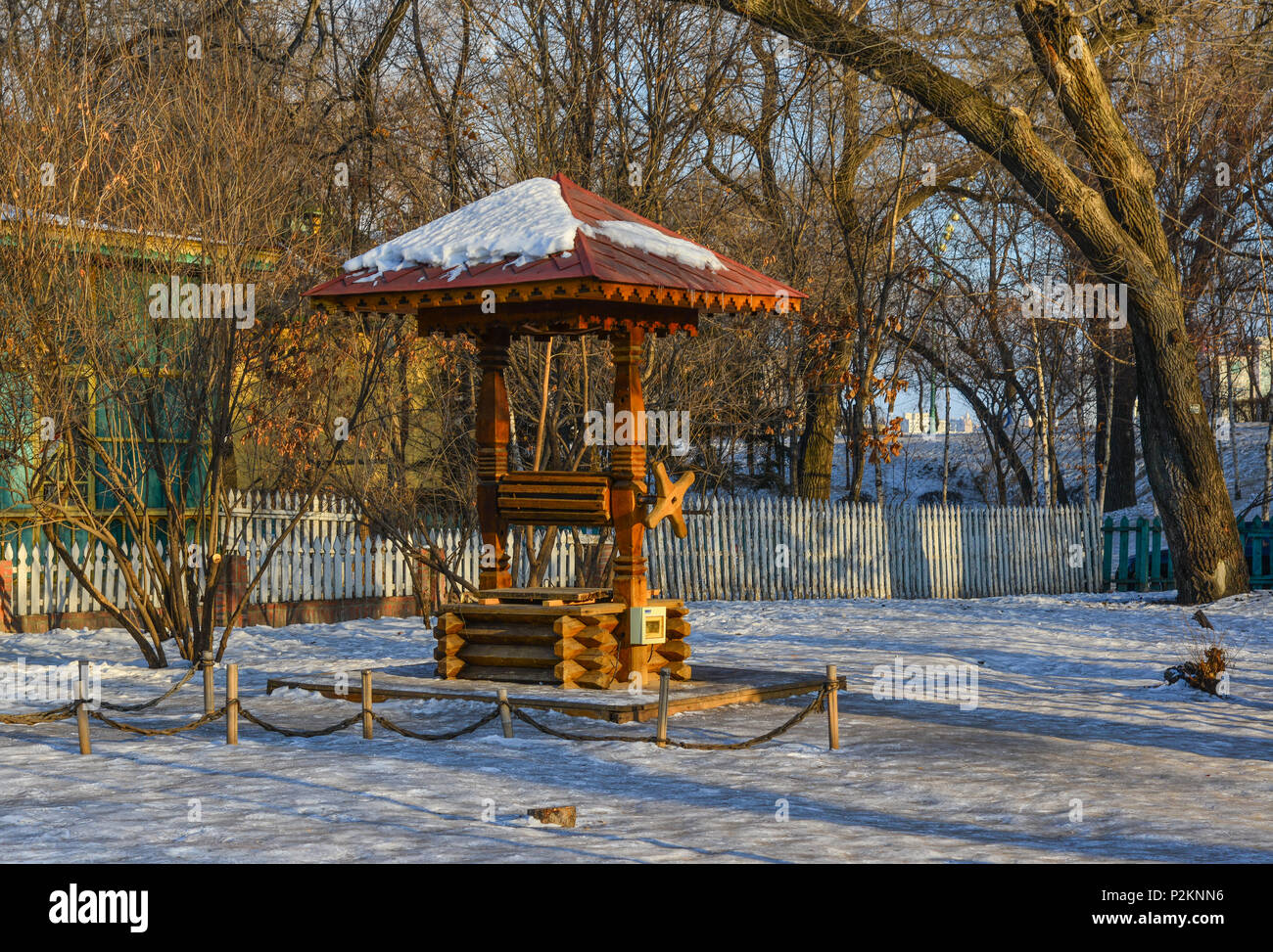 Wooden well at ancient Russian village in Harbin, China Stock Photo - Alamy