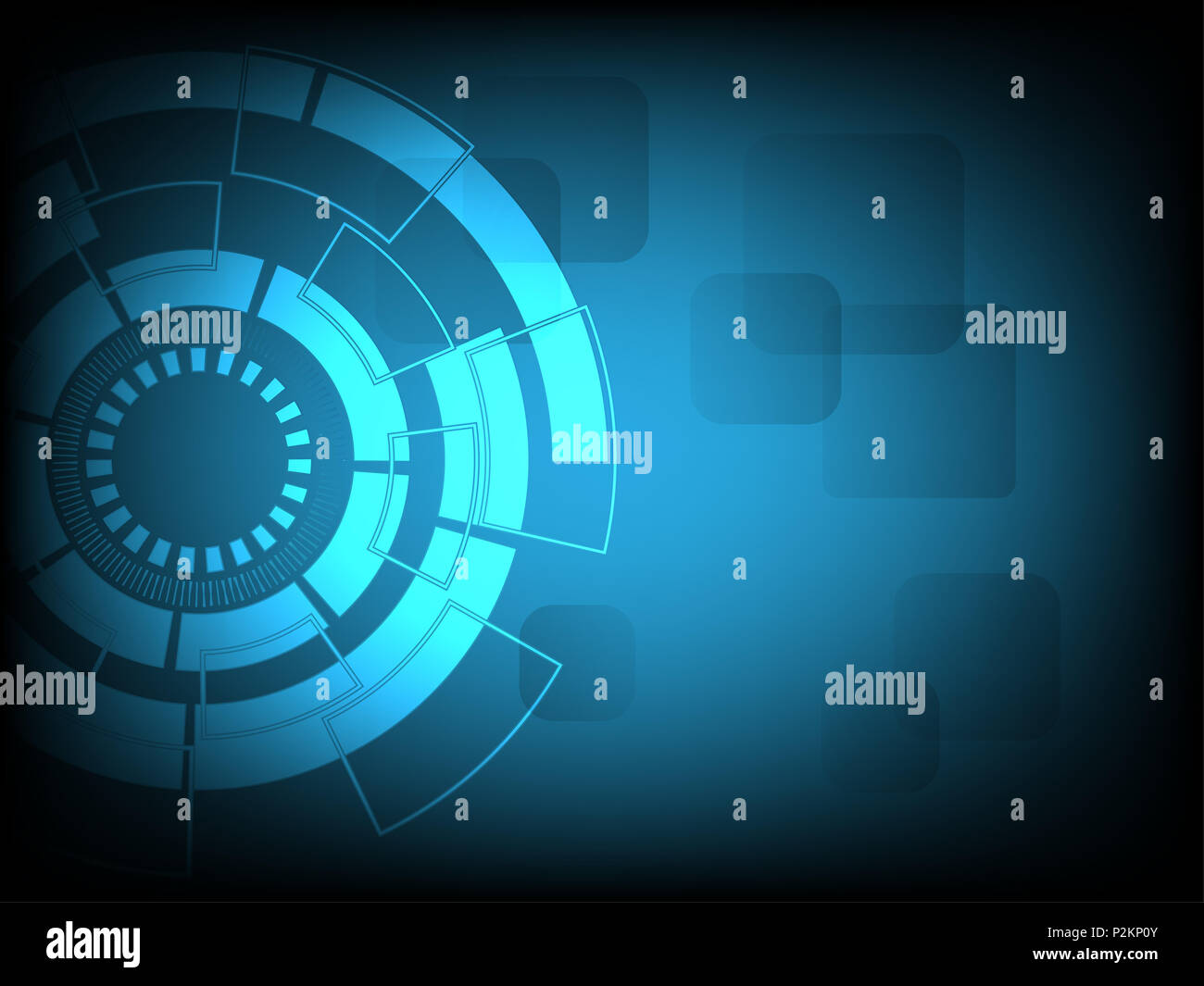 Blue technology background. Vector illustration Stock Photo - Alamy