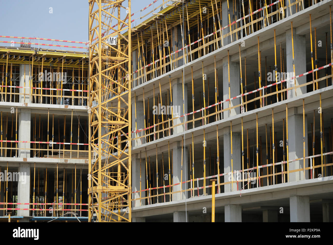Urban residential construction site workers hi-res stock photography ...