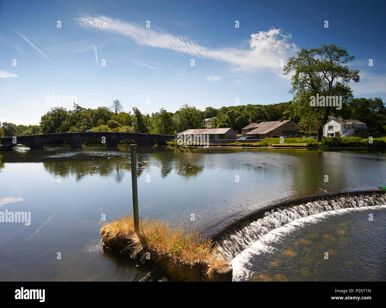 Water weir with fish ladder hi-res stock photography and images - Alamy
