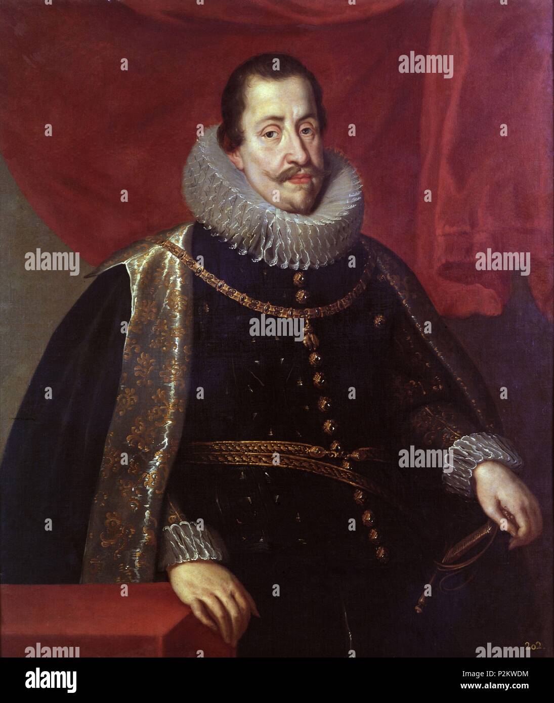 Emperor Ferdinand II (1578-1639). 17th century. Oil on canvas (111 x 96 ...